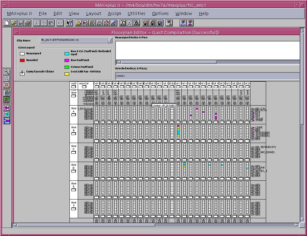 Homework_7a -- VHDL to Altera Implementation
